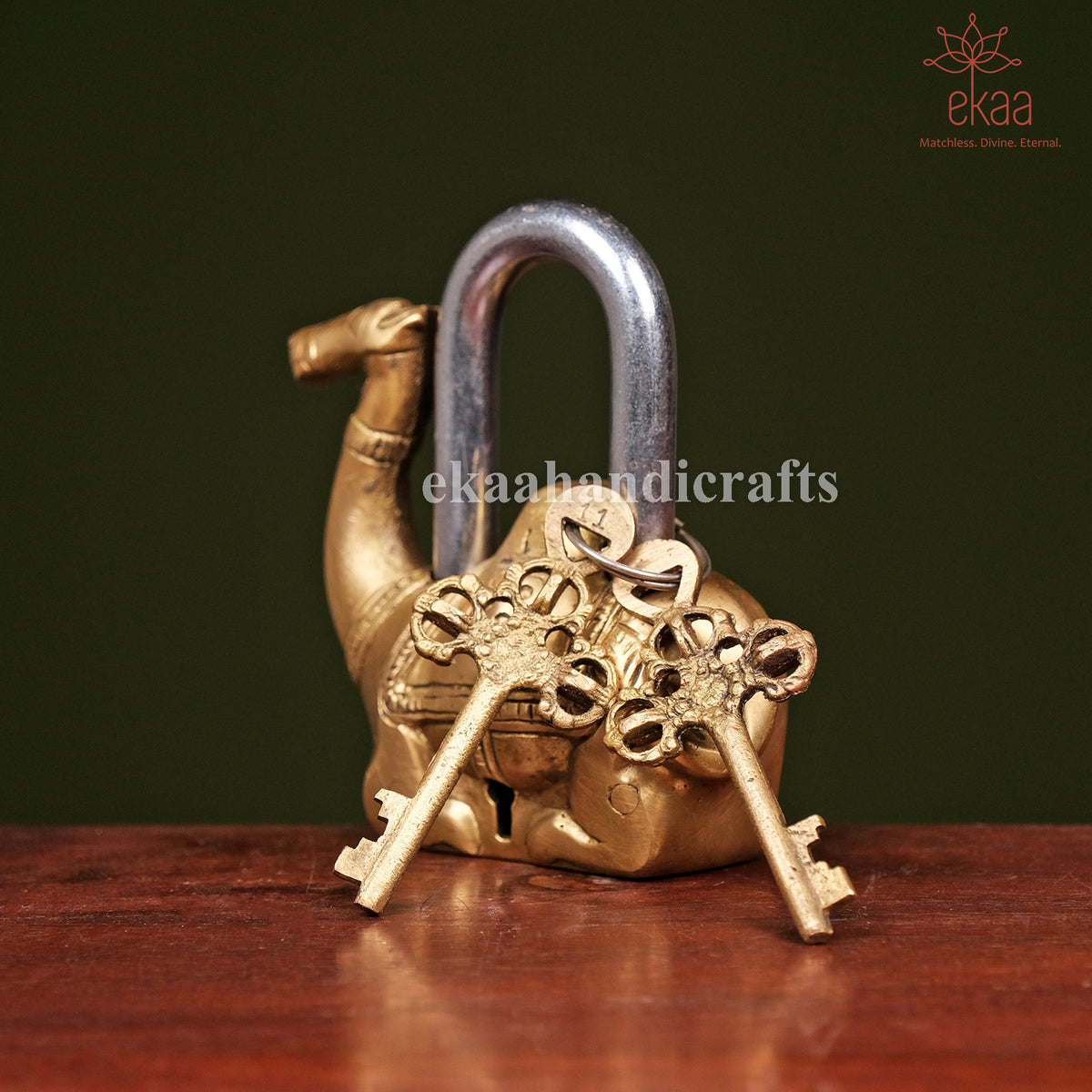 Brass Camel Lock with keys – Ekaa Handicrafts