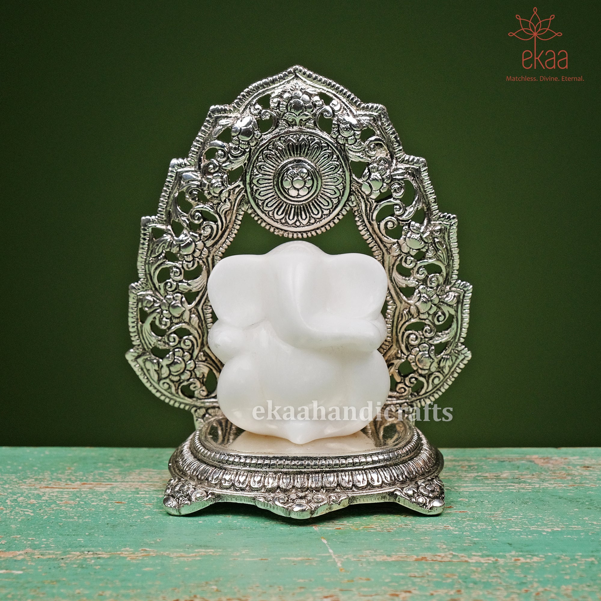 Marble Lord Ganesh Sitting Throne – Ekaa Handicrafts